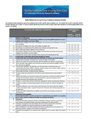 Fillable Online Quality Palliative Care in Long-Term Care: Competency ...