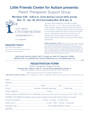 Fillable Online littlefriendsinc Little Friends Center for Autism ...