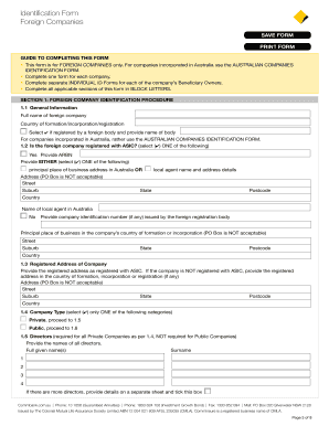 Fillable Online Completing the identification form for foreign ...