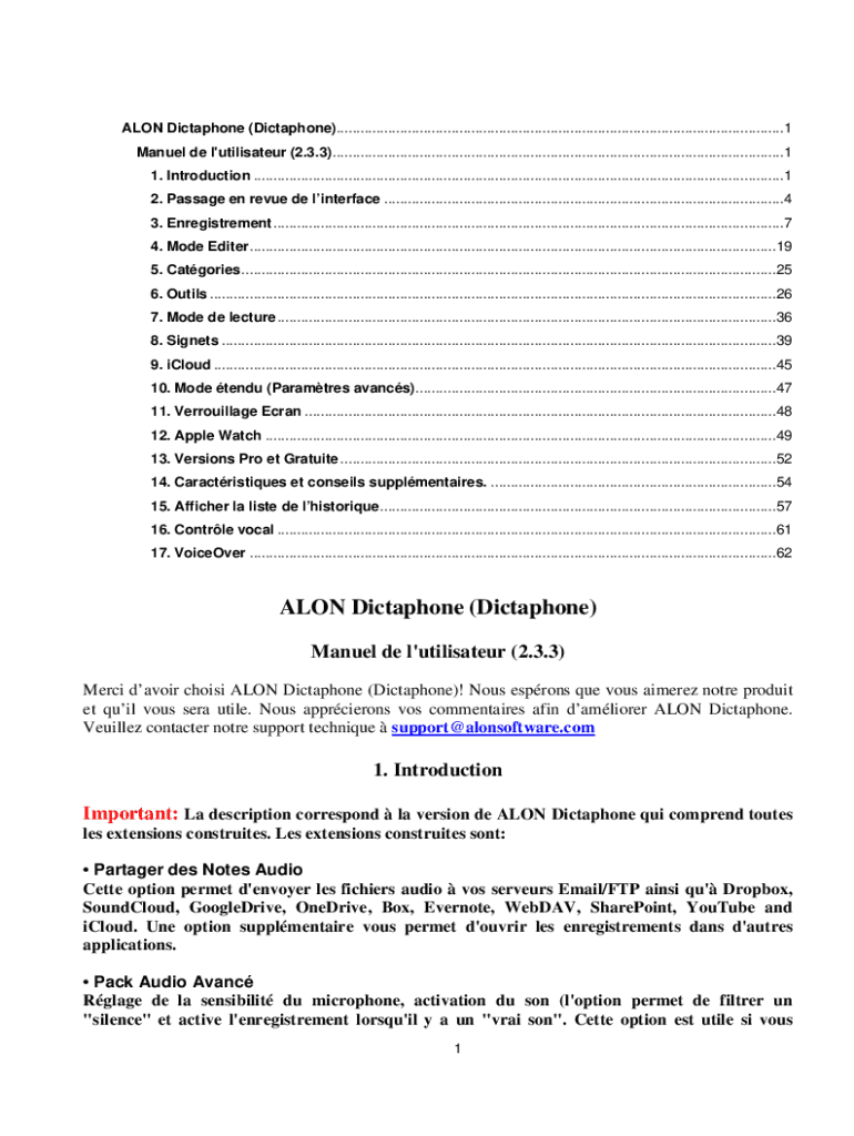 Fillable Online Alon Dictaphone-Voice Recorder on the App Store Fax ...