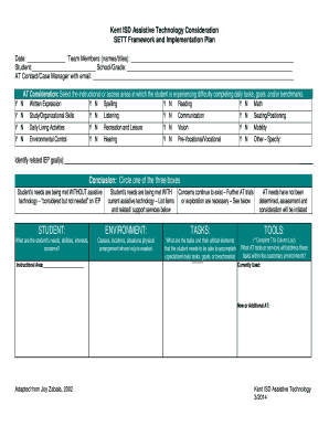 Fillable Online Kent ISD Assistive Technology Fax Email Print - pdfFiller