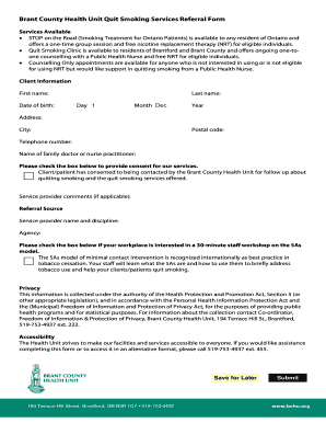 Fillable Online bchu STOP on the Road (Smoking Treatment for Ontario ...