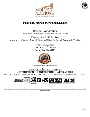 Fillable Online Assignment for the Benefit of Creditors Case No Fax ...