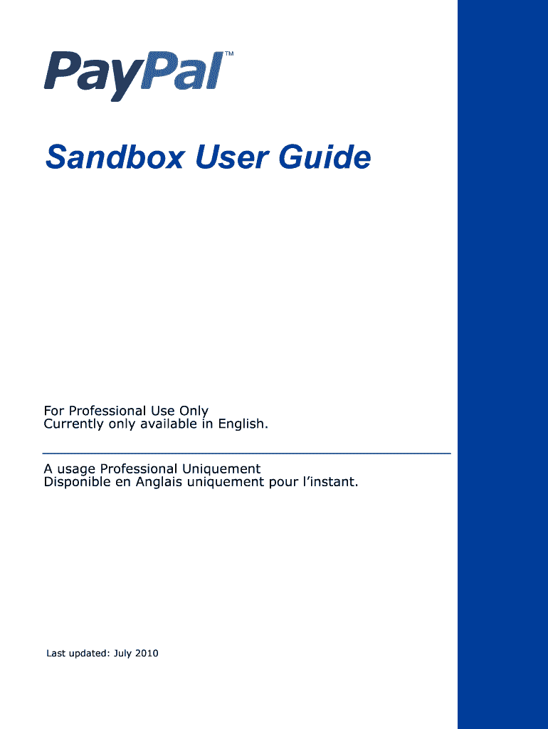 Fillable Online kvkernakulam org PayPal Sandbox User Guide - Krishi Vigyan Kendra Ernakulam ...