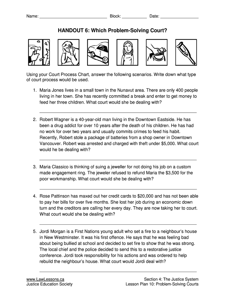 Fillable Online lawlessons HANDOUT 6 Which Problem-Solving Court ...