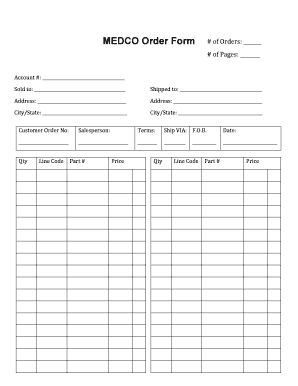 Fillable Online MEDCO Order Form - imagesmedcotoolcom Fax Email Print ...