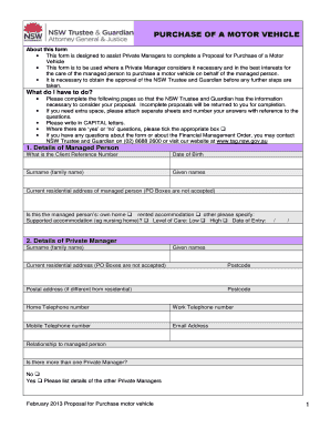 Fillable Online tag nsw gov PURCHASE OF A MOTOR VEHICLE - tag nsw gov ...