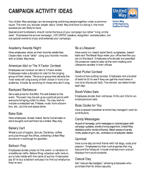 Fillable Online Your United Way campaign can be energizing and bring ...