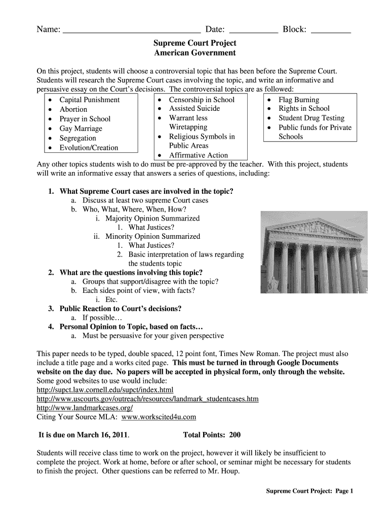 Fillable Online ashgrove k12 mo Supreme Court Project - Ash Grove R-IV ...