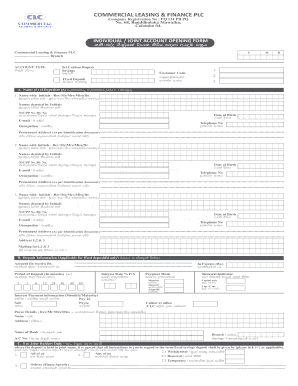 Fillable Online clc Individual Joint Account Opening Form bCLCb - clc ...