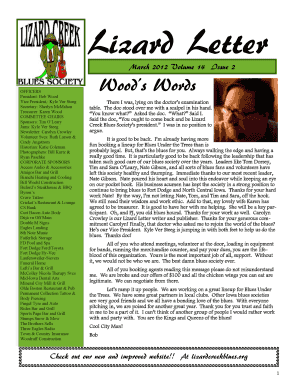 Fillable Online lizardcreekblues Lizard Letter - lizardcreekblues Fax ...
