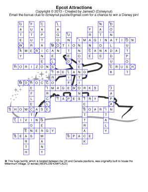 Fillable Online allears Epcot Attractions Fax Email Print - pdfFiller