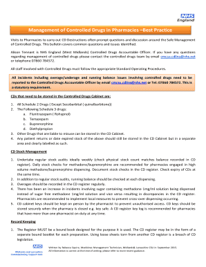 Fillable Online Management of Controlled Drugs in Pharmacies Best ...