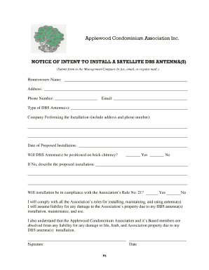 Fillable Online Satellite/antenna installation request form (f8 ...