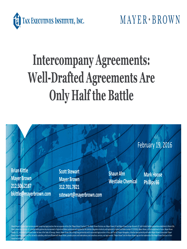 Fillable Online Intercompany Agreements: Fax Email Print - pdfFiller