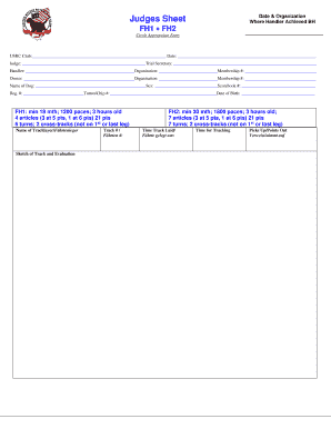 Fillable Online Judges Sheet Fax Email Print - pdfFiller