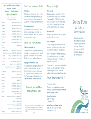 Fillable Online help4abuse Safety plan - Options - Domestic and Sexual ...