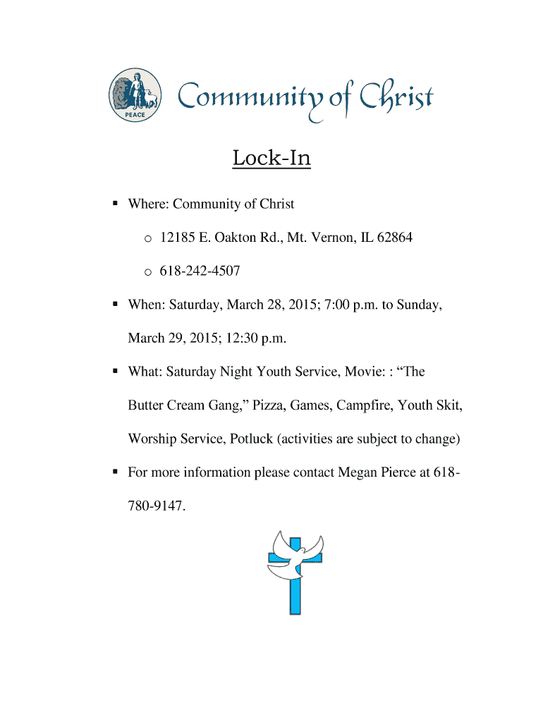 Fillable Online cofchrist-brushcreek-missioncenter Community of Christ ...