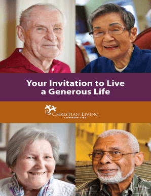 Fillable Online Your Invitation to Live a Generous Life - Christian ...