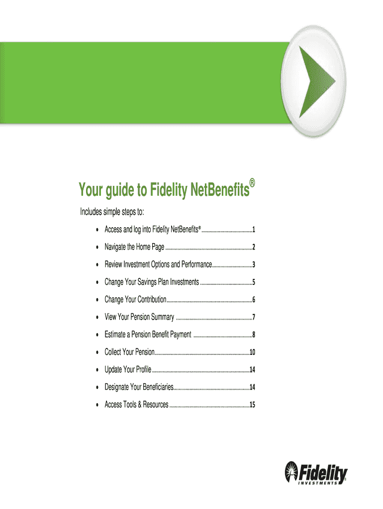 Fillable Online Your guide to Fidelity NetBenefits Fax Email Print ...