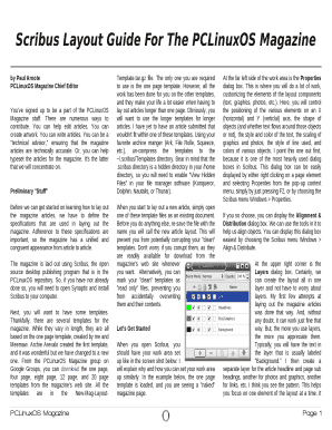 Fillable Online Scribus Layout Guide For The PCLinuxOS Magazine Fax ...