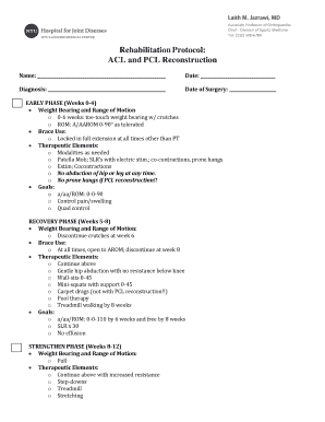 Fillable Online Rehabilitation Protocol ACL and PCL Reconstruction Fax ...
