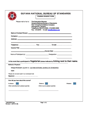 Fillable Online gnbsgy Registration Forms for Training Programmes ...