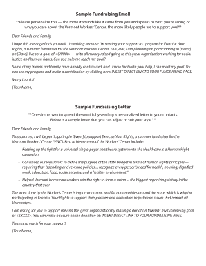 Fillable Online Sample Fundraising Email Fax Email Print - pdfFiller