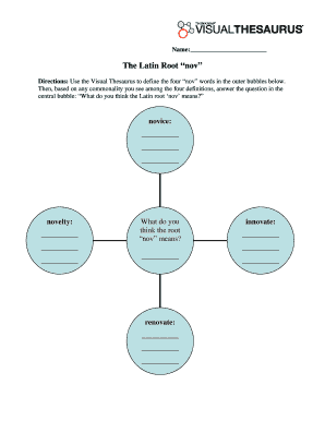 Fillable Online The Latin Root nov - bVocabularybbcomb Fax Email Print ...
