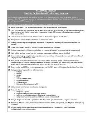 Fillable Online uscg Checklist for Post-Travel Pre-Payment Approval ...
