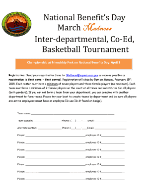 Fillable Online wellpath March Madness Registration 2016 Fax Email ...