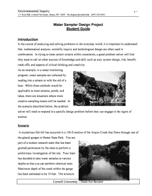 Fillable Online Water Sampler Design Project - Environmental Inquiry ...