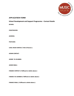 Fillable Online musicmark org APPLICATION FORM - Music Mark - musicmark ...