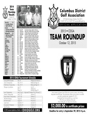 Fillable Online SENIOR AMATEUR TEAM ROUNDUP - Ohio Golf Fax Email Print ...