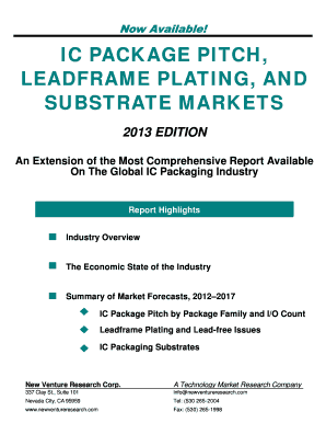 Fillable Online IC PACKAGE PITCH LEADFRAME PLATING AND SUBSTRATE ...