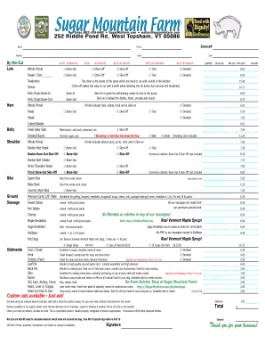 Fillable Online Order Form - Sugar Mountain Farm Fax Email Print ...