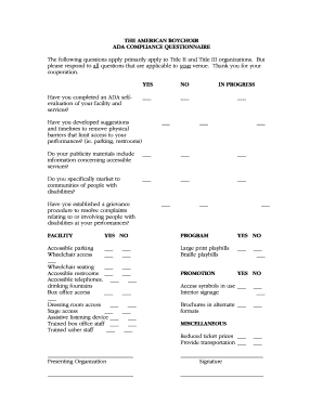 Fillable Online americanboychoir ADA compliance form - The American ...