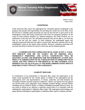 Fillable Online Liability Waiver Form - Warren Township Police ...