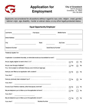Fillable Online Applicants are considered for all positions without ...