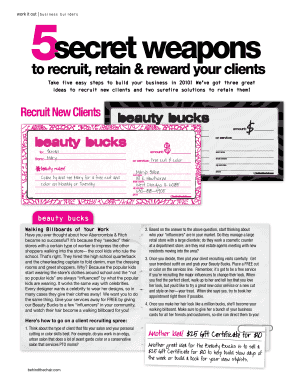 Fillable Online To Recruit Retain Reward Your Clients - Behind The ...