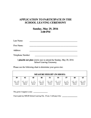 Fillable Online Ceremony Gown Order Form Fax Email Print - pdfFiller