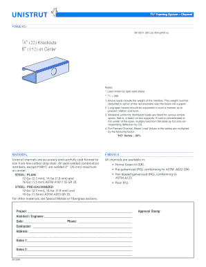 Fillable Online P5000 Ko - Unistrut Service Company Fax Email Print ...