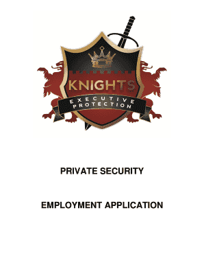 Fillable Online PRIVATE SECURITY EMPLOYMENT APPLICATION Fax Email Print ...