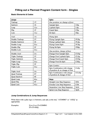 Fillable Online Filling out a Planned Program Content form - Singles ...