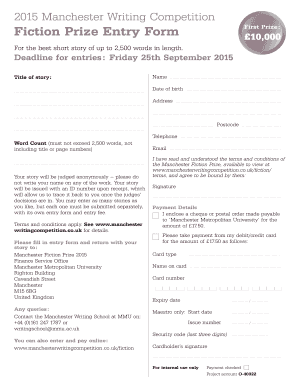 Fillable Online First Prize Fax Email Print - pdfFiller