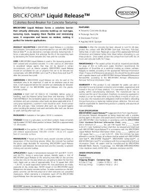 Fillable Online BRICKFORM Liquid Release Fax Email Print - pdfFiller