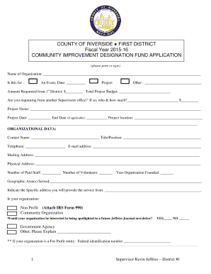 Fillable Online rivcodistrict1 COUNTY OF RIVERSIDE FIRST DISTRICT ...