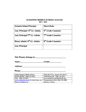 Fillable Online ecksteinms seattleschools Planners 2013-2014.pdf ...