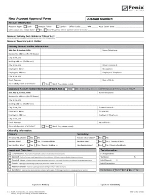 Fillable Online New Account Approval Form Fax Email Print - pdfFiller
