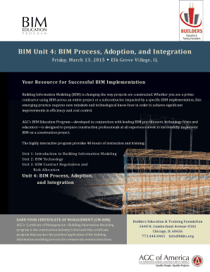 Fillable Online bldrs BIM Unit 4 BIM Process Adoption and Integration - bldrs Fax Email Print ...